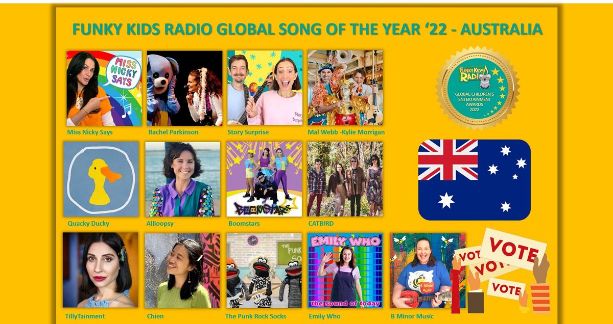 Funky Kids Radio Global Song of the Year 2022 - AUSTRALIA (listed ...